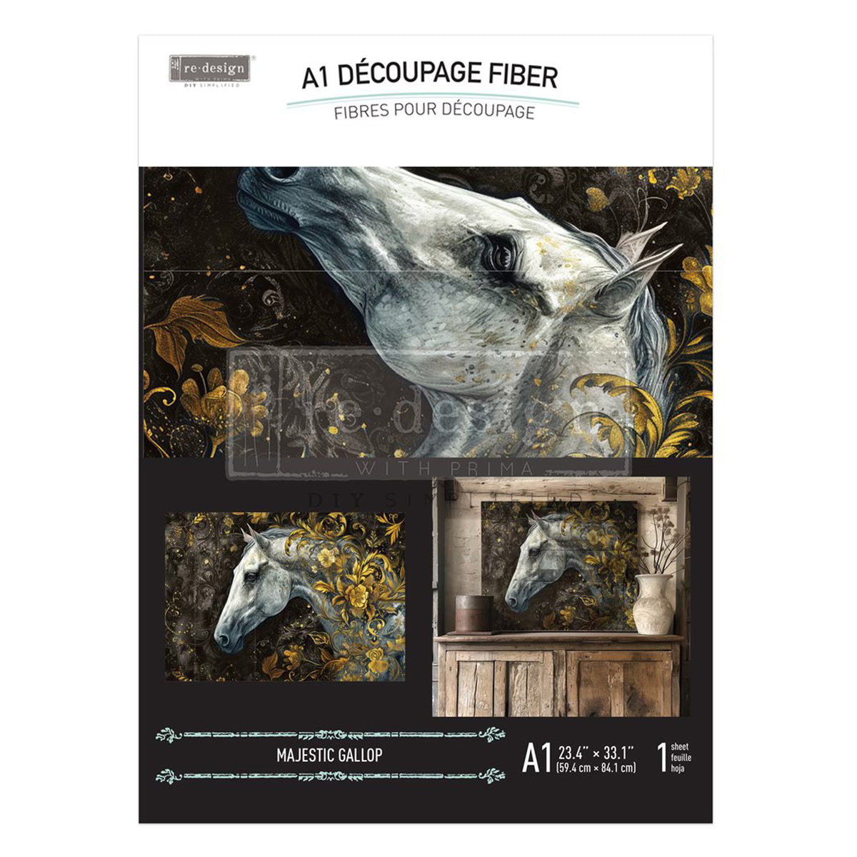 Majestic Gallop - A1 Decoupage Paper - Fiber Paper – This Girls Workshop