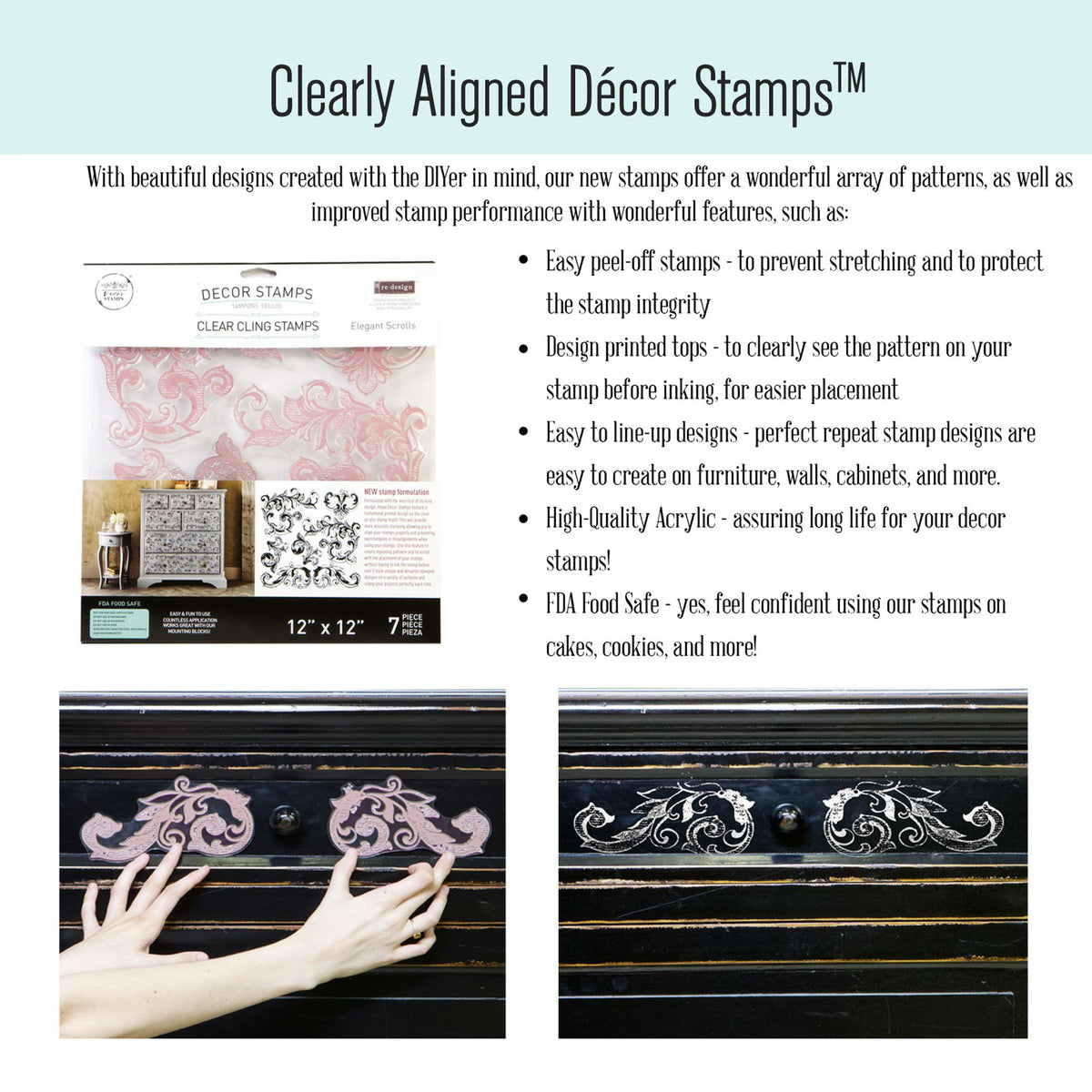 Elegant Scrolls - Decor Stamp - Redesign with Prima – This Girls Workshop