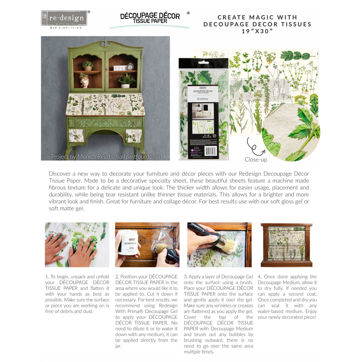 Enchanted Romance - Decoupage Tissue Paper - Redesign with Prima – This ...