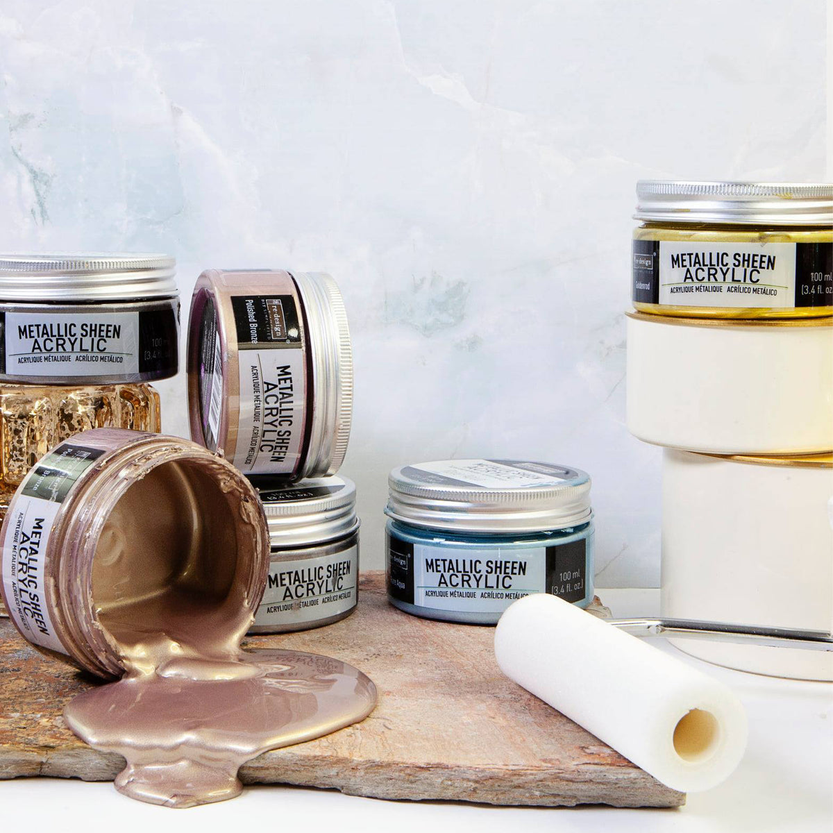 Brushed Champagne - Gold Metallic Sheen Acrylic Paint - Redesign with ...